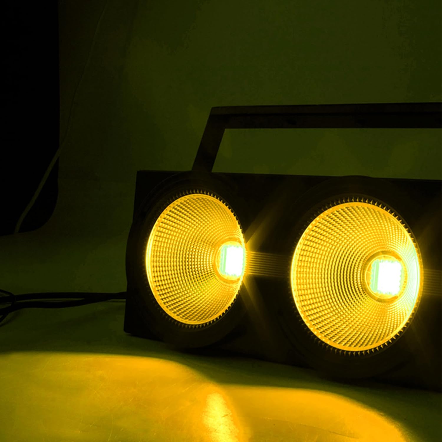 SHEHDS Blinder Lights 200W COB 2 Eyes Stage Wash Lights RGBWA+UV 6IN1